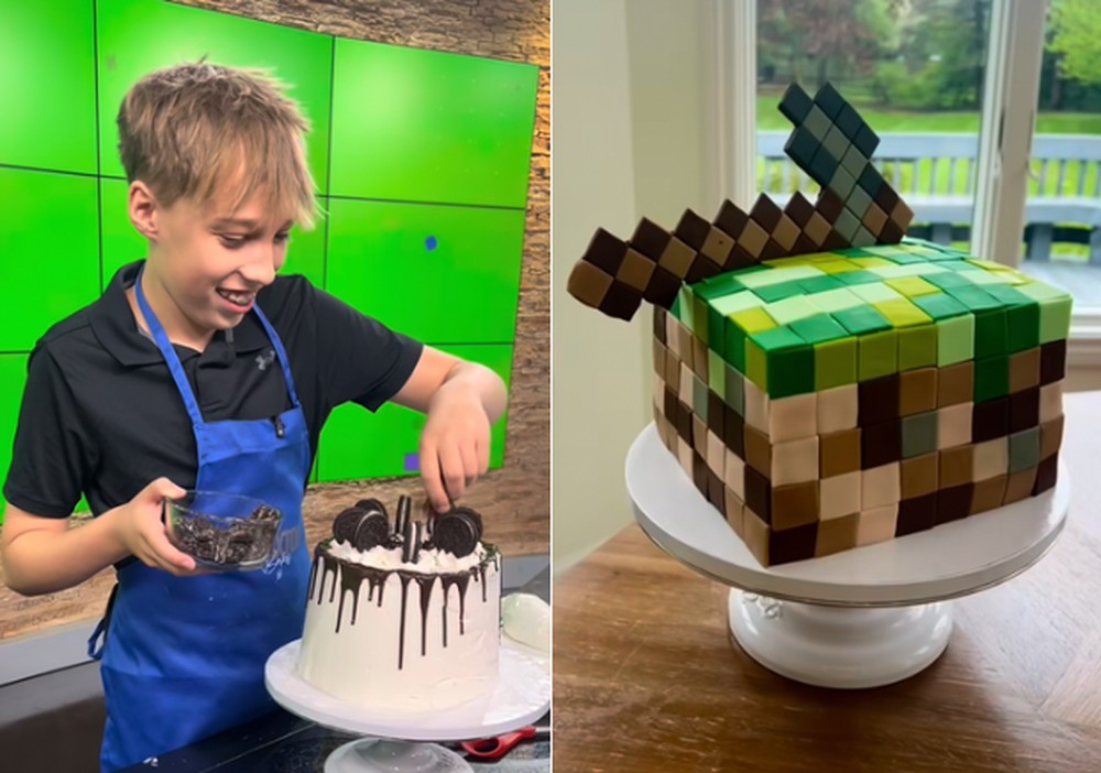 Menino de 13 anos aprende a fazer bolos sozinho assistindo a vídeos no ...