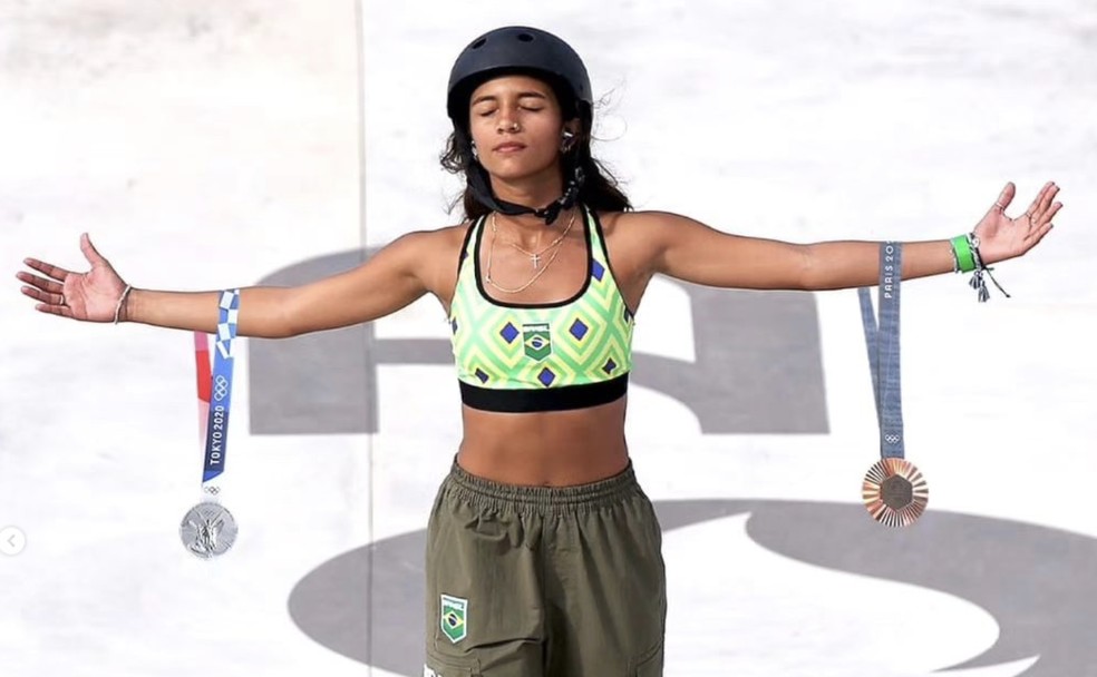 Após bronze em Paris, Rayssa Leal se torna atleta mais jovem a medalhar em duas Olimpíadas ...