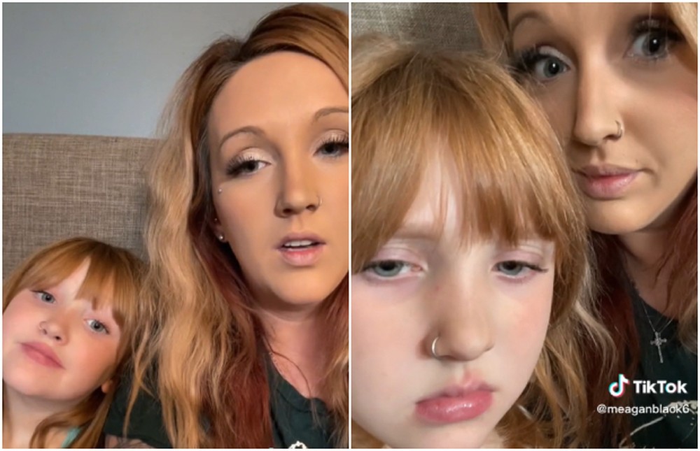 Mãe gera polêmica ao mostrar piercing no nariz de filha de 9 anos