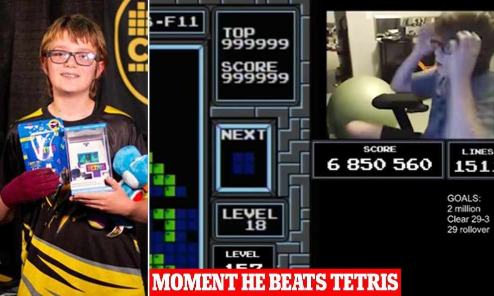 Menino de 13 anos é o primeiro jogador da história a vencer o jogo Tetris