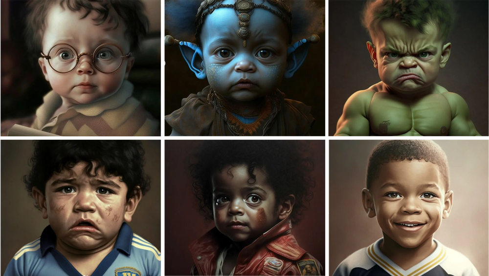 Artista faz sucesso ao mostrar personagens famosos como se fossem bebês