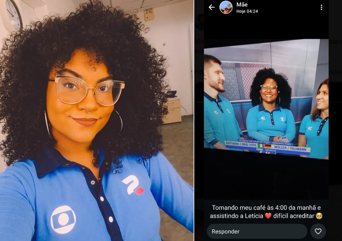 Narradora mostra mãe a assistindo ao vivo na TV pela primeira vez: “Ela ...