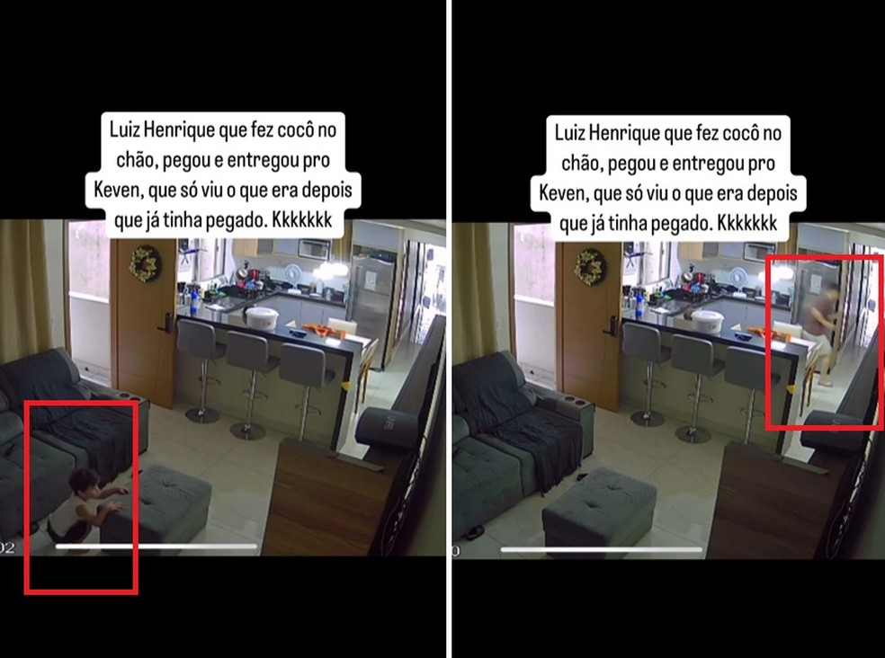 Em fase de desfralde, menino faz cocô na sala e entrega para o primo