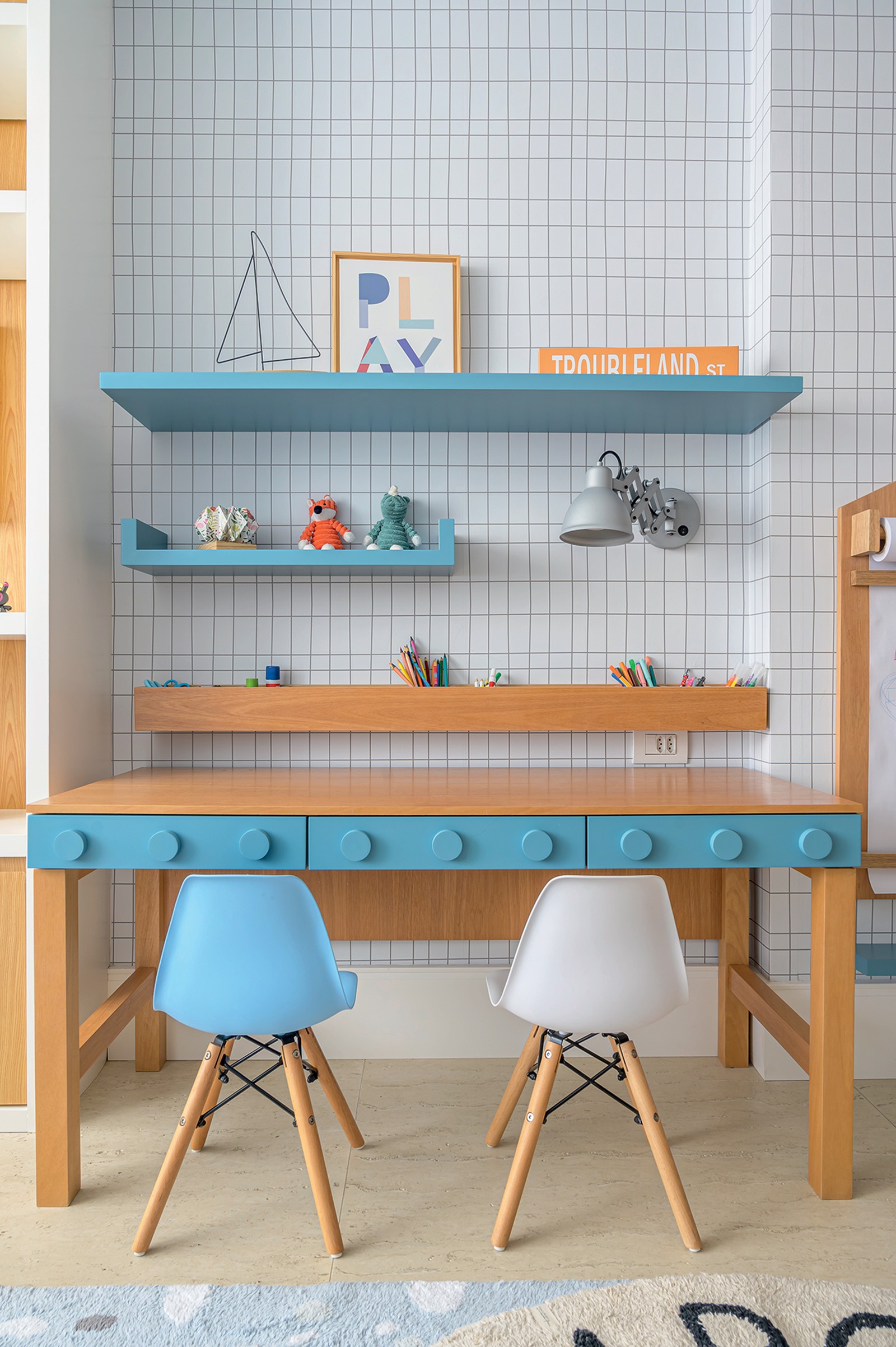 Tendência grid: ideias de decoração de quartos infantis com linhas ...