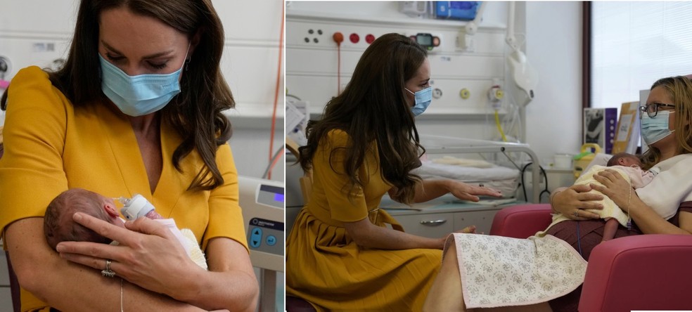 Kate Middleton visita mães e bebês em maternidade e fala sobre a ...