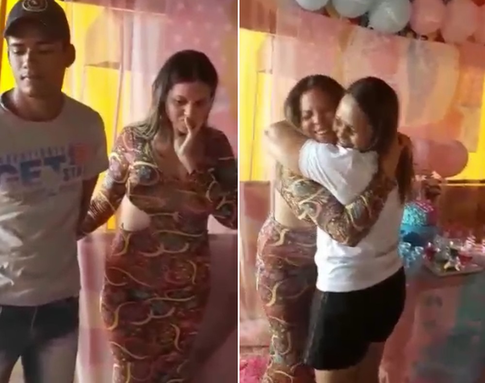 Avó e médico se unem em chá revelação surpresa para grávida e vídeo ...