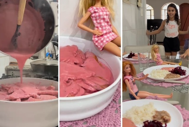 Frango da Barbie: mãe viraliza com criatividade para dar cor ao prato