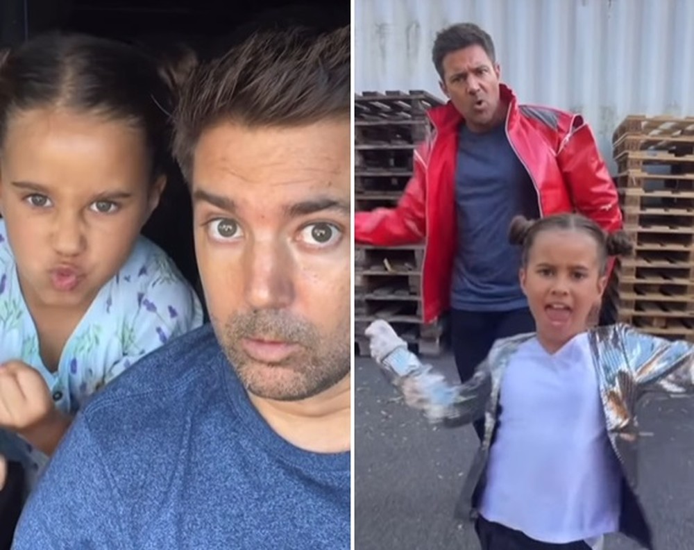 Pai e filha viralizam com vídeos de dança e dublagem nas redes sociais