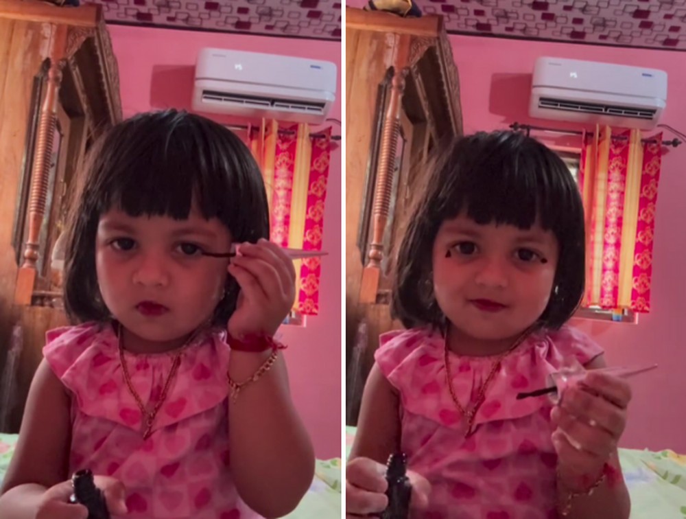 Menina indiana grava tutorial de como se maquiar e vira trend no TikTok