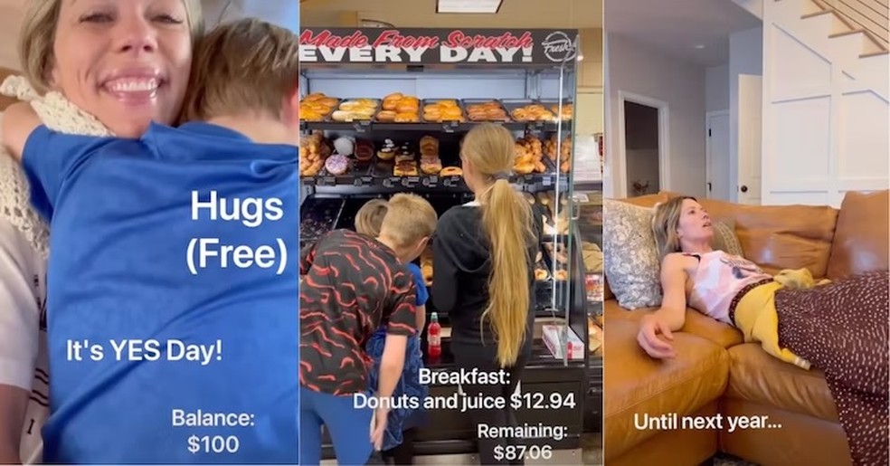 Mãe compartilha o “dia do sim” que fez com os filhos e viraliza no TikTok