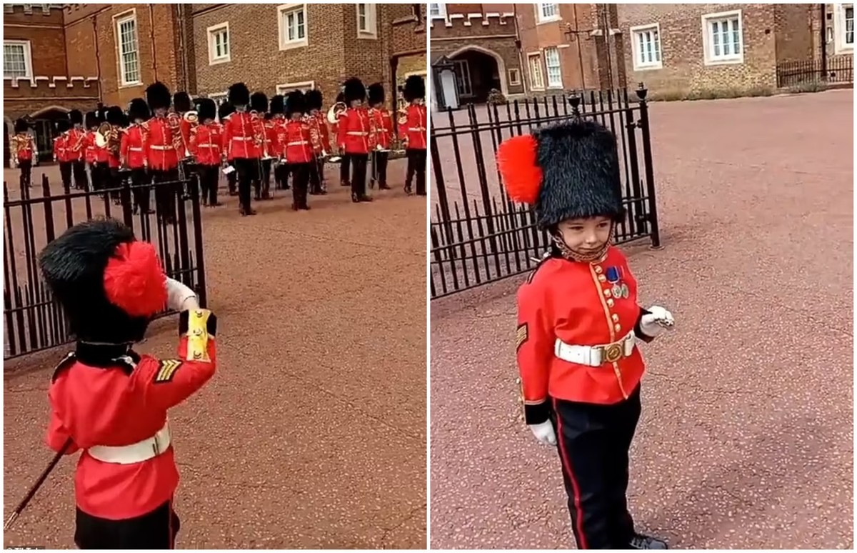 Guarda real da Inglaterra quebra protocolo ao acenar para menino e ...