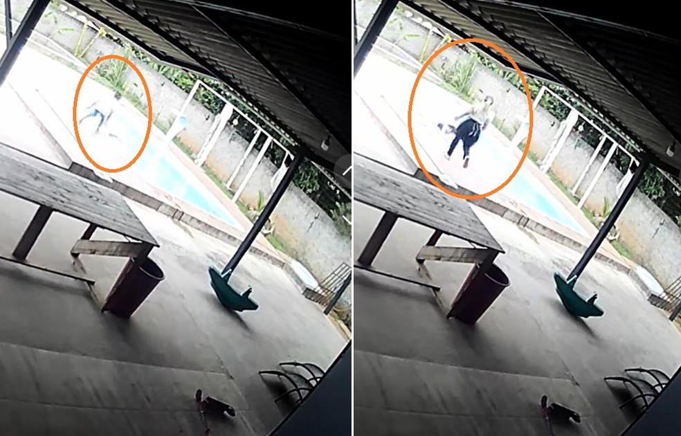 Bebê cai na piscina e é salvo por irmão de 9 anos em GO