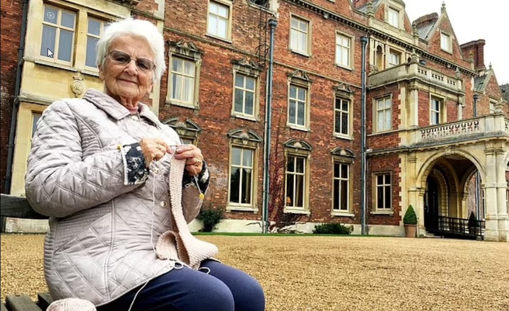 Tataravó de 93 anos tricota réplica do Palácio de Buckingham
