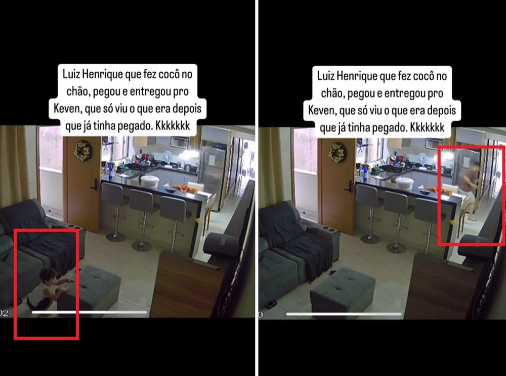 Em fase de desfralde, menino faz cocô na sala e entrega para o primo