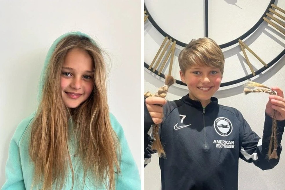 Depois de vencer o câncer, menino doa cabelo para ajudar crianças com a ...