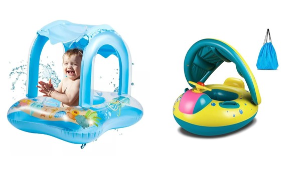 Boia com cobertura para o bebê brincar e se proteger do sol: 7 modelos