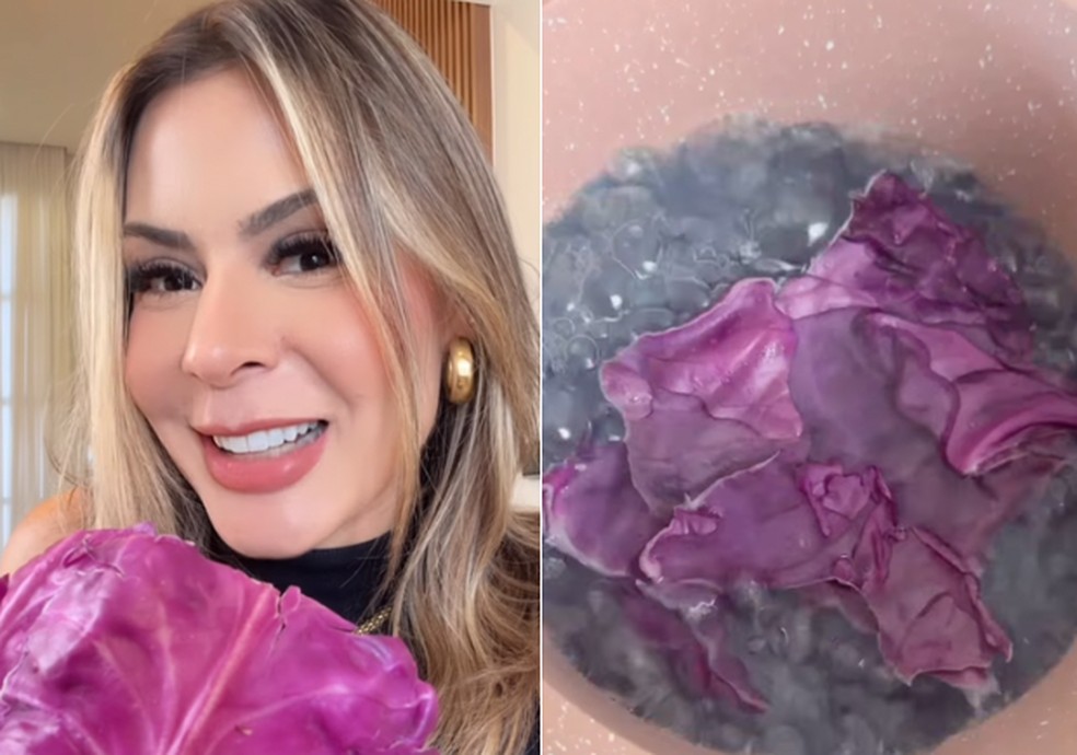 Repolho roxo? Mãe viraliza com teste caseiro para descobrir sexo do bebê