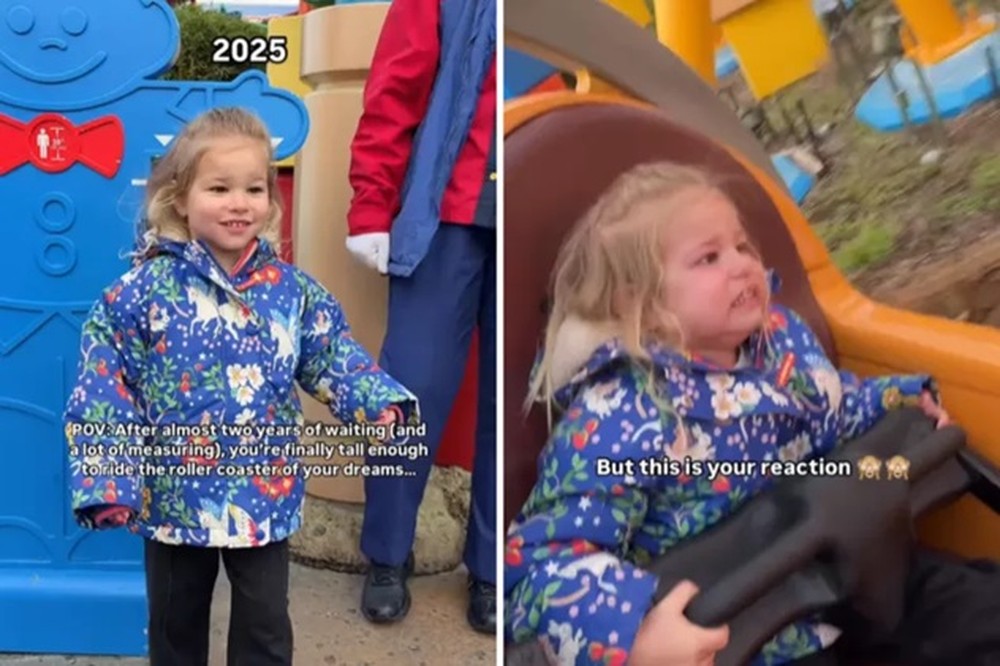 Menina realiza sonho de ir em montanha-russa, mas experiência não sai ...